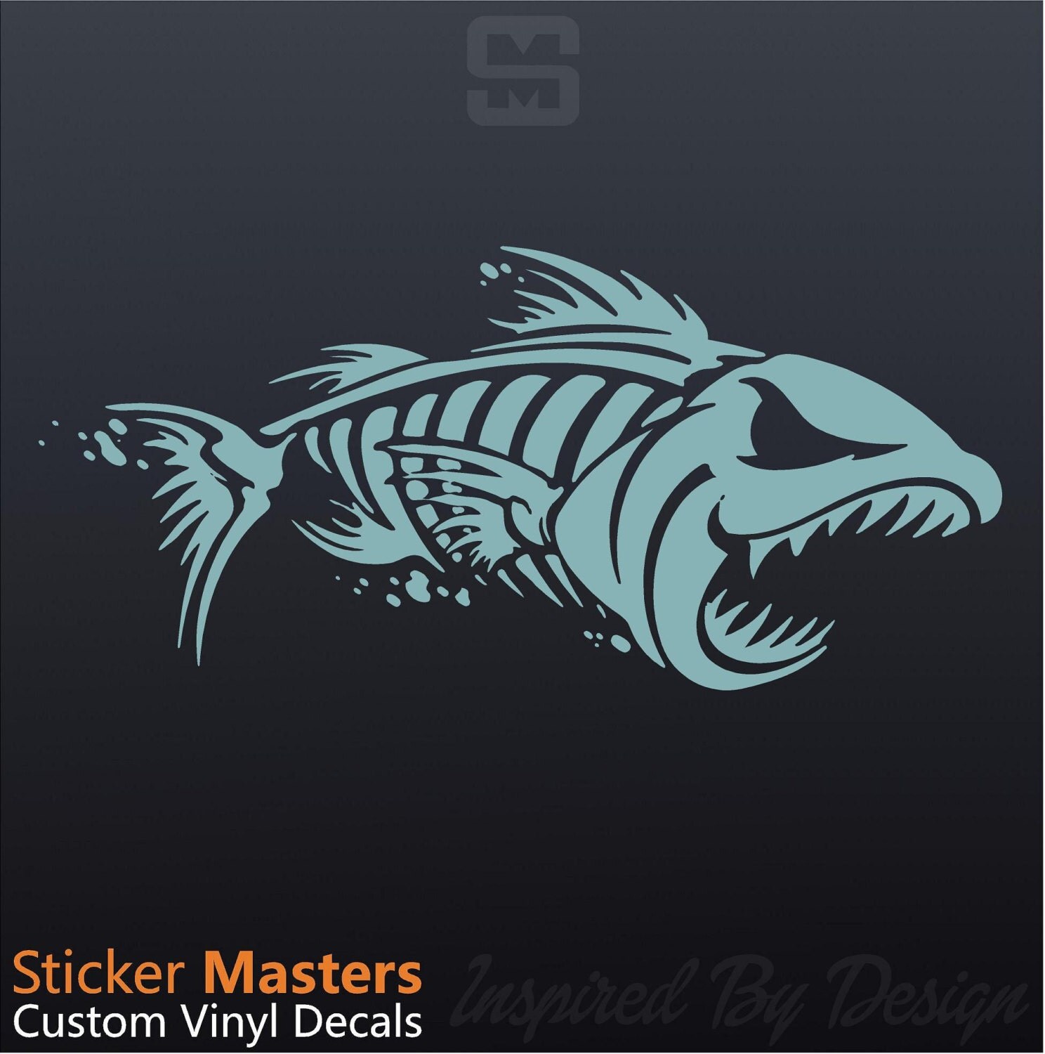 Fish Skeleton Decal Dead Fish Decal Bone Fish by StickerMasters
