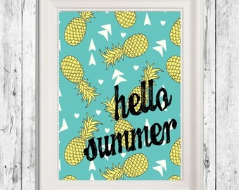 Items similar to INSTANT DOWNLOAD red and green pineapple summer ...