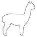 Alpaca Stencil Made from 4 Ply Mat Board