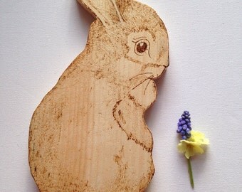 Items similar to Wooden bunny rabbit home decor reclaimed wood ...