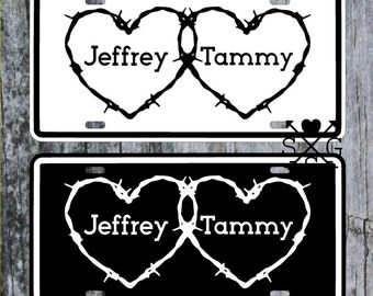 Barbed wire monogram | Etsy