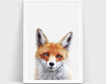 Unique fox wall art related items | Etsy