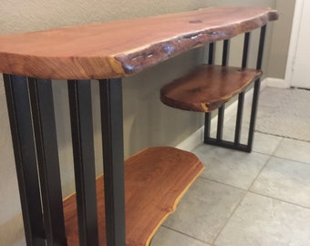 Unique live edge sofa table related items | Etsy