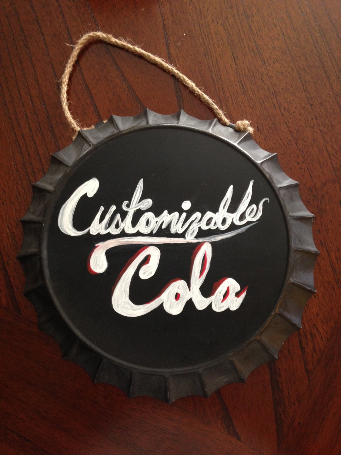 Fully Customizable Metal Cap Sign by VideoGameCollectorHQ on Etsy