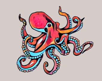 Geometric octopus | Etsy