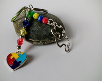 Unique autism key chain related items | Etsy