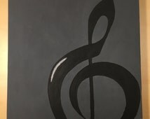 Unique bass clef art related items | Etsy