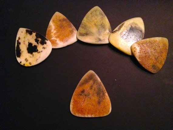 Real Turtle Shell Guitar Pick Famous by ScilasiCustomDesigns