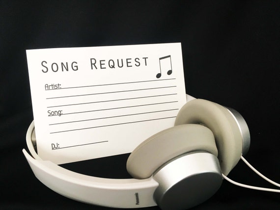 Song Request Cards Wedding Instant Download Printable