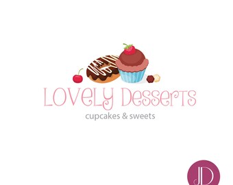 Unique dessert logo related items | Etsy