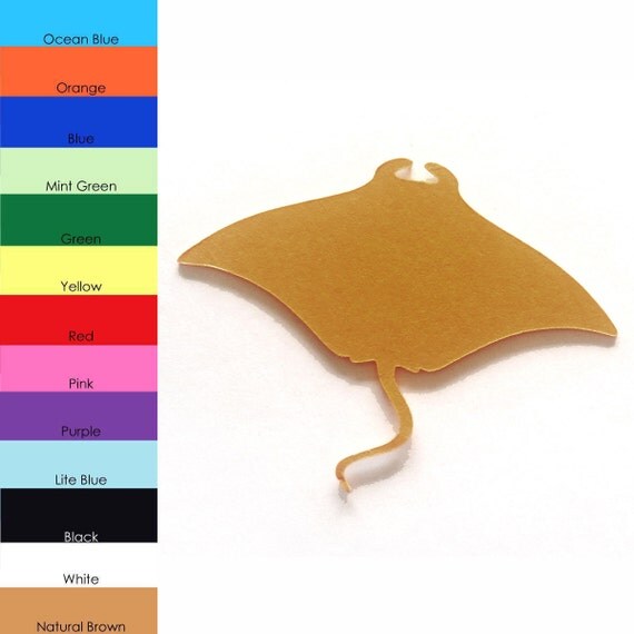 25 Pack Paper Manta Ray Shape Manta Ray Die Cut Manta Ray
