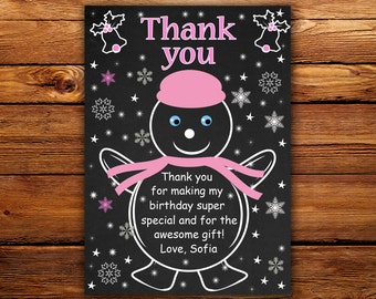 Snowman thank you | Etsy
