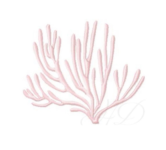 8 sizes Coral Embroidery Design Coral Reef by HerringtonDesign