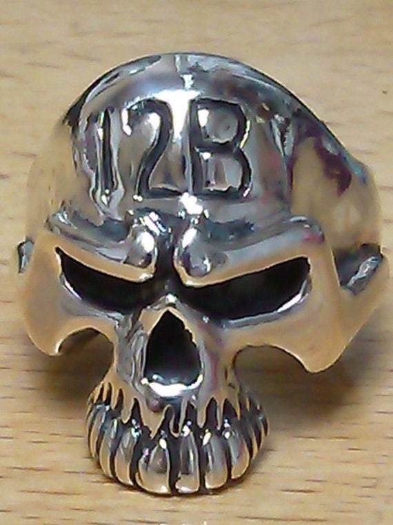 12 Bravo US Army Combat Engineer Skull Ring