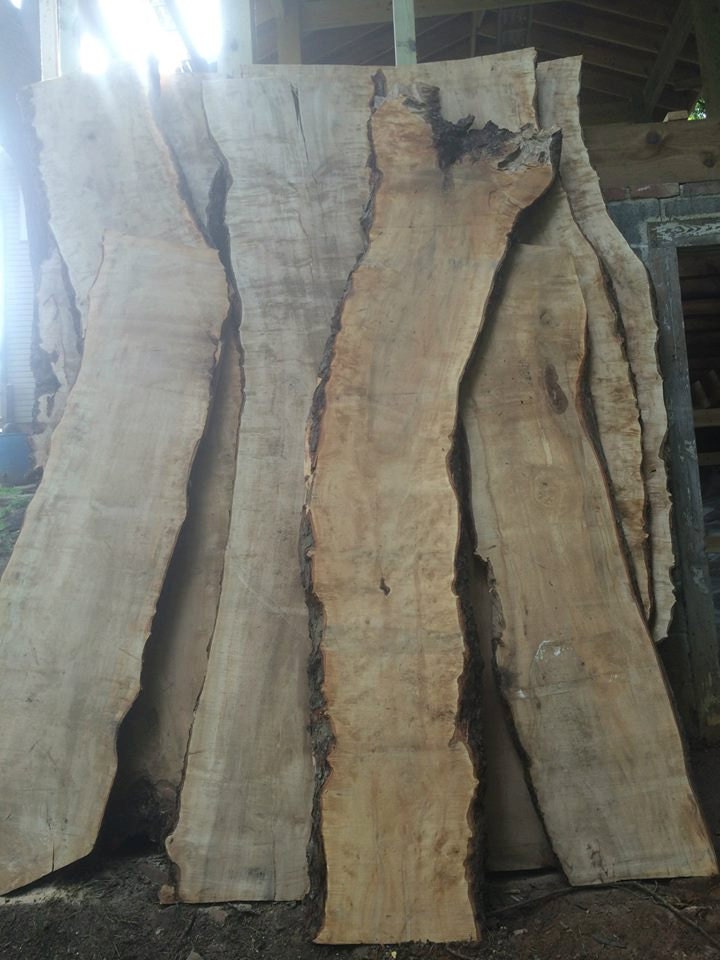 Live Edge Figured Maple Slab Table Top by GreenRiverWoods on Etsy