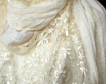 Ivory wedding shawl | Etsy