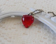 Unique red crystal heart related items | Etsy