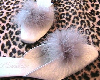 Marabou slippers | Etsy