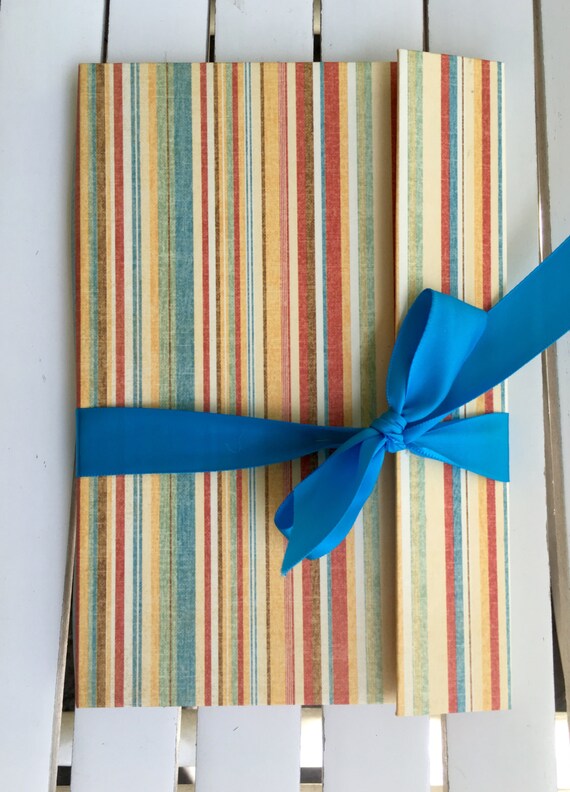 Memo Pad Folder with pocket and memo pad ribbon closure 5X8