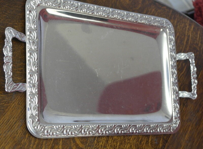 vintage chrome plate rectangular drinks serving tray – Haute Juice
