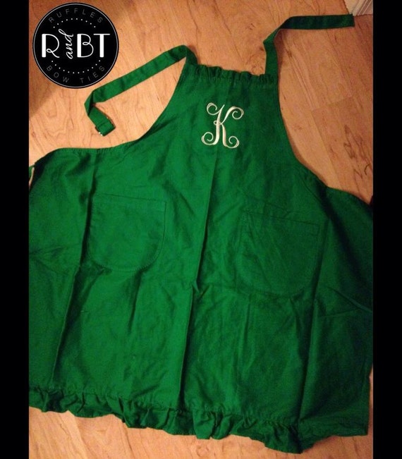 Items similar to Personalized Monogram Aprons - Custom design Adult ...