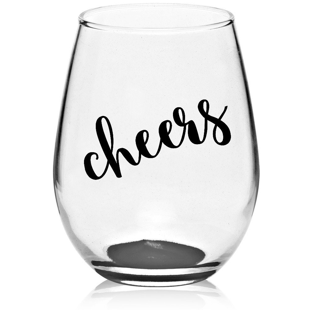 Cheers Stemless Wine Glass Cheers Wine Glass Stemless