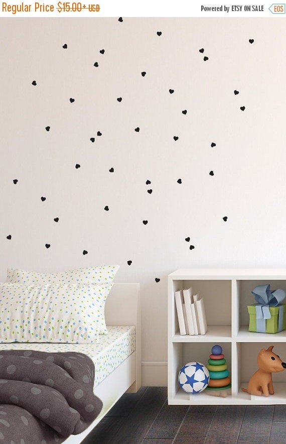 ON SALE Little Hearts Tiny Wall Decal Pattern Tiny by danadecals