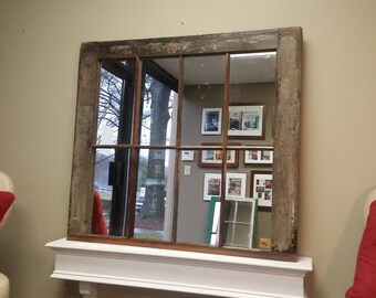 Window pane mirror | Etsy