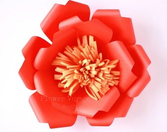 Giant paper flower with long stem. Bride by FlowerVoyageBoutique