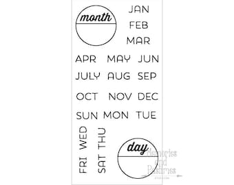 Calendar stamp | Etsy