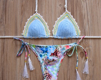 Unique crochet bikini related items | Etsy