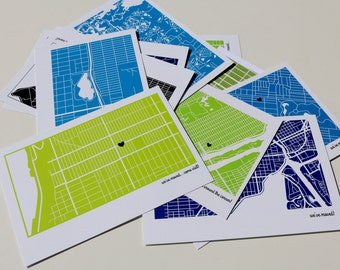 Map moving announcement map photo card cross country move