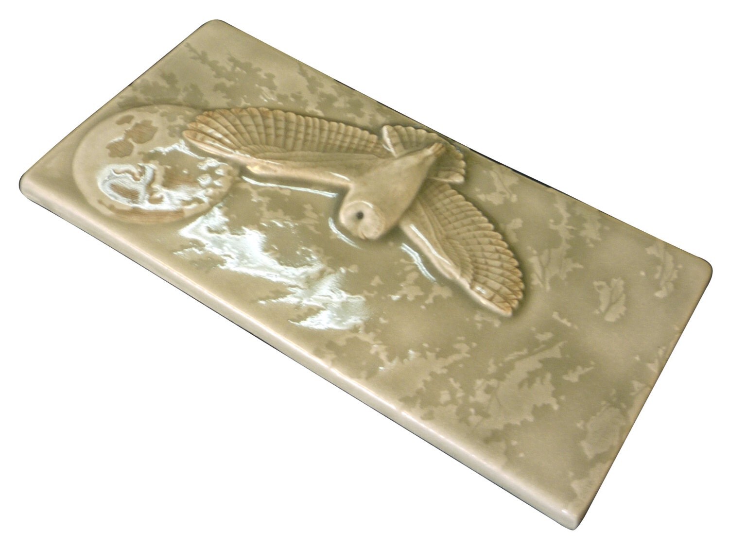 Tile Flying Barn Owl ceramic art tile by MedicineBluffStudio Tile Flying Barn Owl ceramic art tile by MedicineBluffStudio