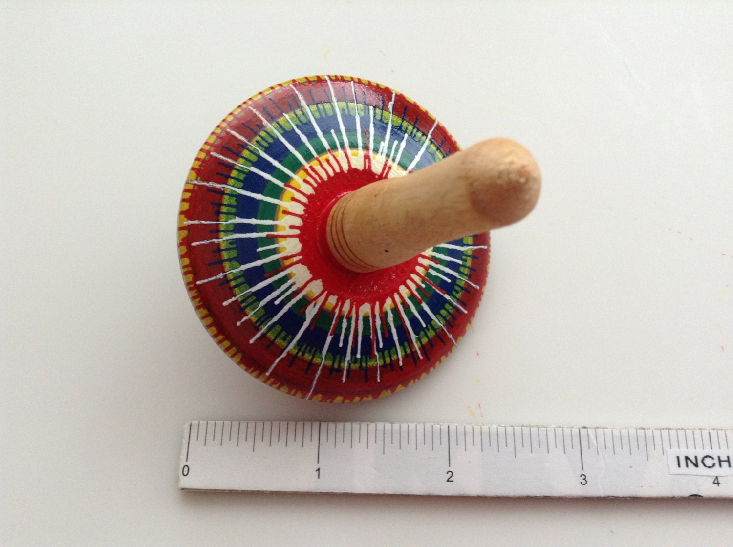 Hand Turned Old Fashioned Wooden Spinning Tops. x 1. Check