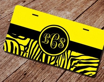 Custom License Plate. Nautical Flag License Plate. Monogram