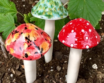 Ceramic mushrooms | Etsy
