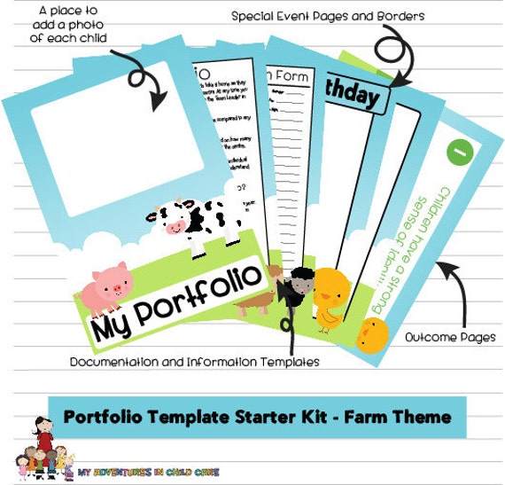 Child Portfolio Templates Starter Kit Farm Theme