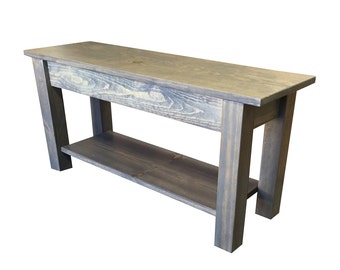 White Farmhouse Bench / Dinning Bench / Entry by EzekielandStearns