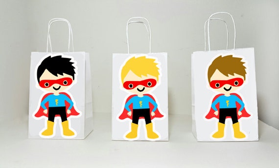 Superhero Goody Bags Superhero Favor Bags Superhero Gift