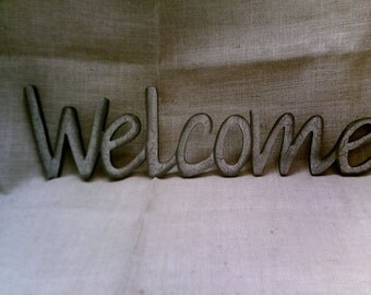 Wooden welcome sign | Etsy