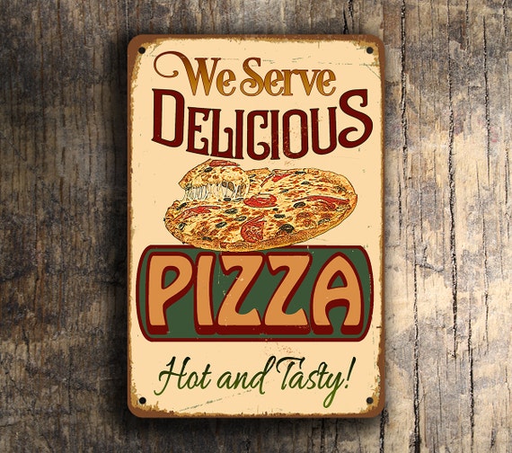 PIZZA RESTAURANT SIGN Vintage style Pizza Sign Pizza