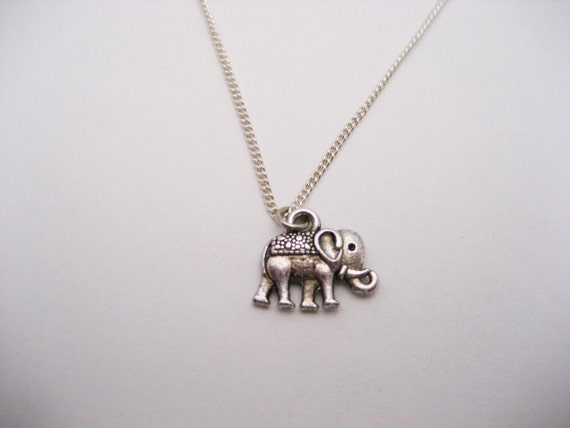Elephant Necklace Tiny Elephant Necklace Elephant Jewelry