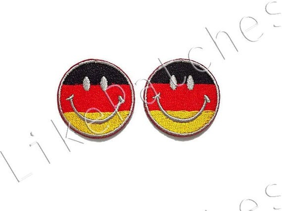 Set 2pcs. German Flag Flag of Germany Happy Smiley Face New