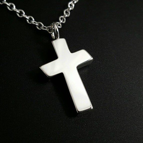 Large Sterling Silver Cross Necklace Pendant by SamaritanJewelers