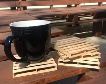 Mini pallet coaster | Etsy