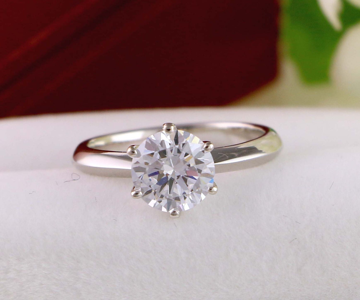 2 Ct Round Solitaire Engagement Ring Classic Solitaire Ring
