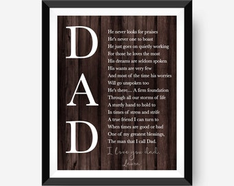 Fathers day poem | Etsy