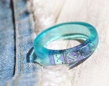 Unique clear resin ring related items | Etsy