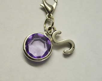 Items similar to Gem charms on leather on Etsy