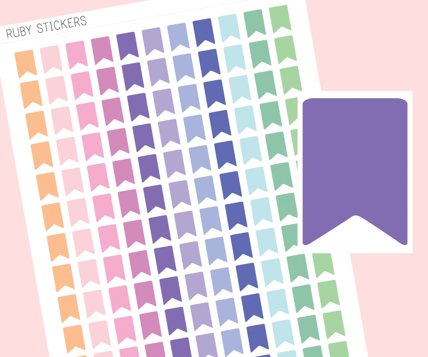 Printable Flag Planner Sticker Printable Mini Page Flags